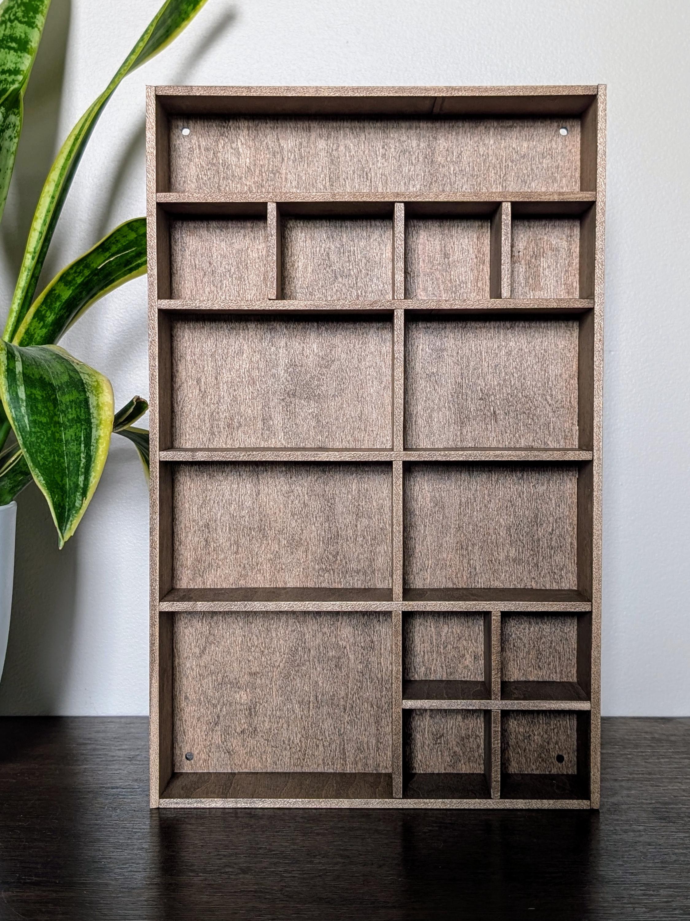Shadow Box Wooden Display Shelf - Wall Cubby Shelf - Multiple ...