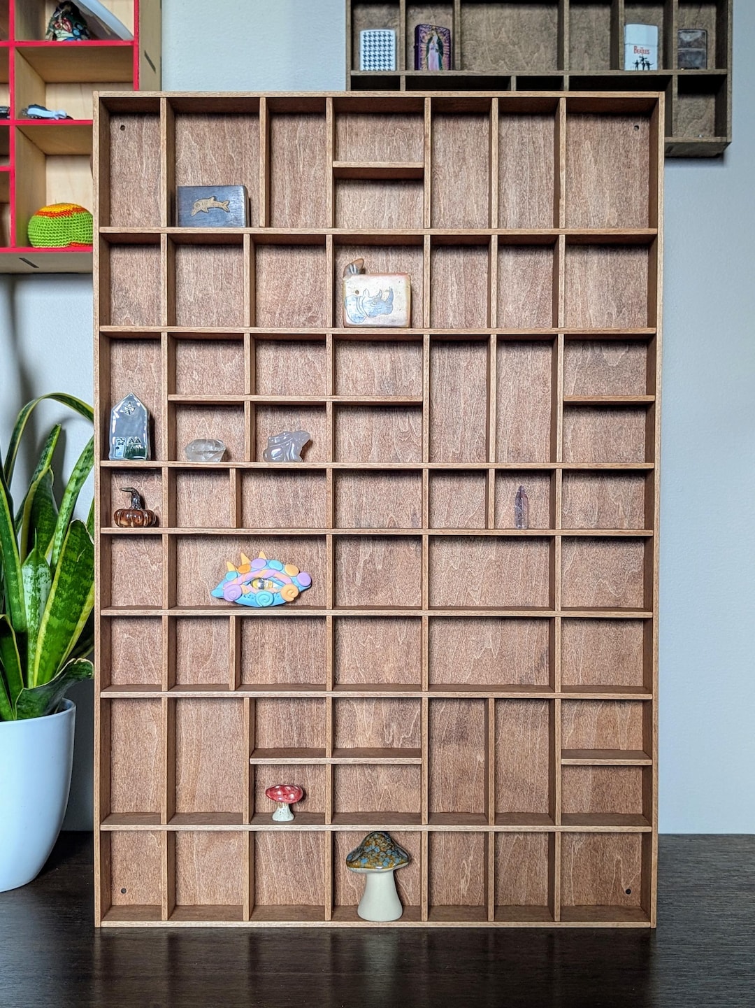 Shadow Box Wooden Display Shelf - Wall Cubby Shelf - Multiple ...