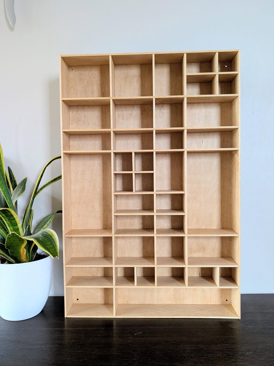 Shadow Box Wooden Display Shelf - Wall Cubby Shelf - Multiple ...