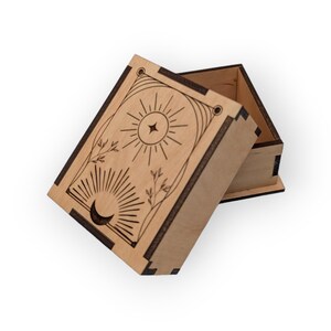 Custom Sun & Moon Wooden Display Box Crystal Box Curio Cabinet Knick ...