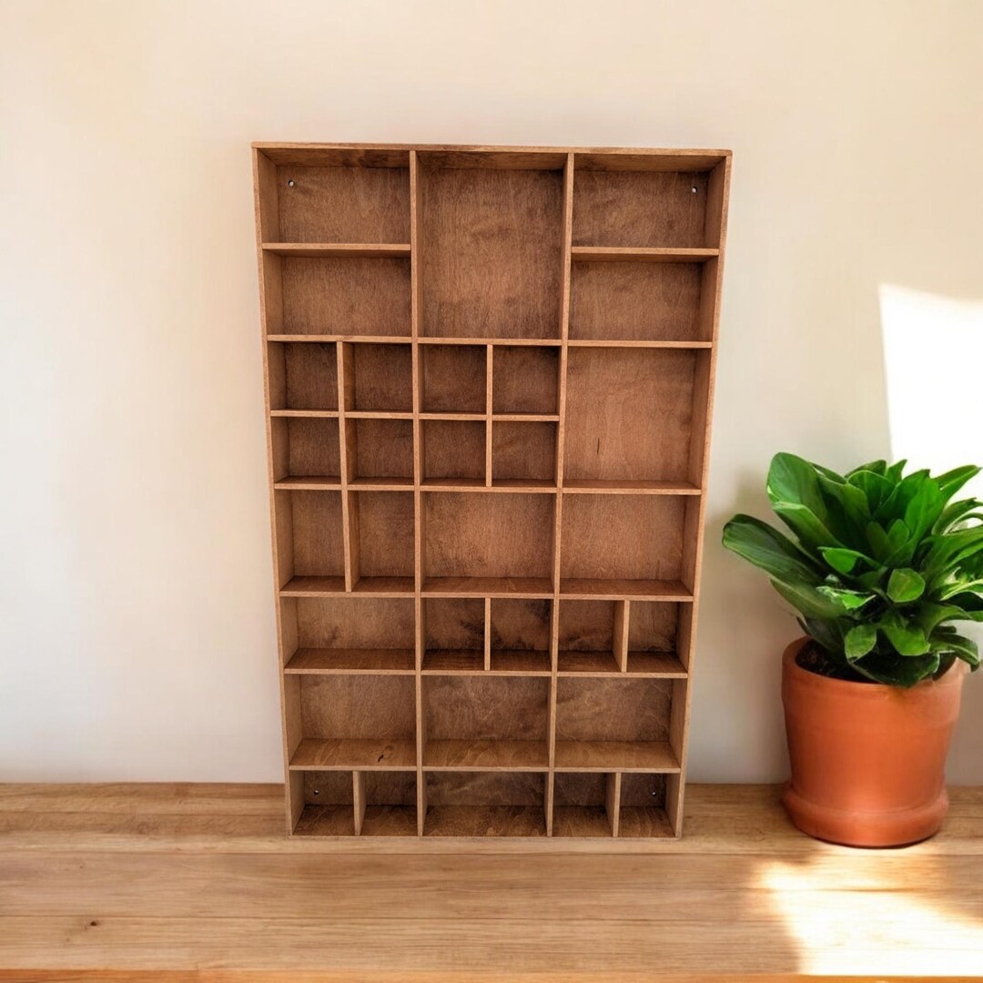 Shadow Box Wooden Display Shelf - Wall Cubby Shelf - Multiple ...