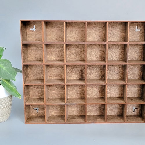 32 Compartment Wooden Display Shelf Trinket Shelf Curio - Etsy