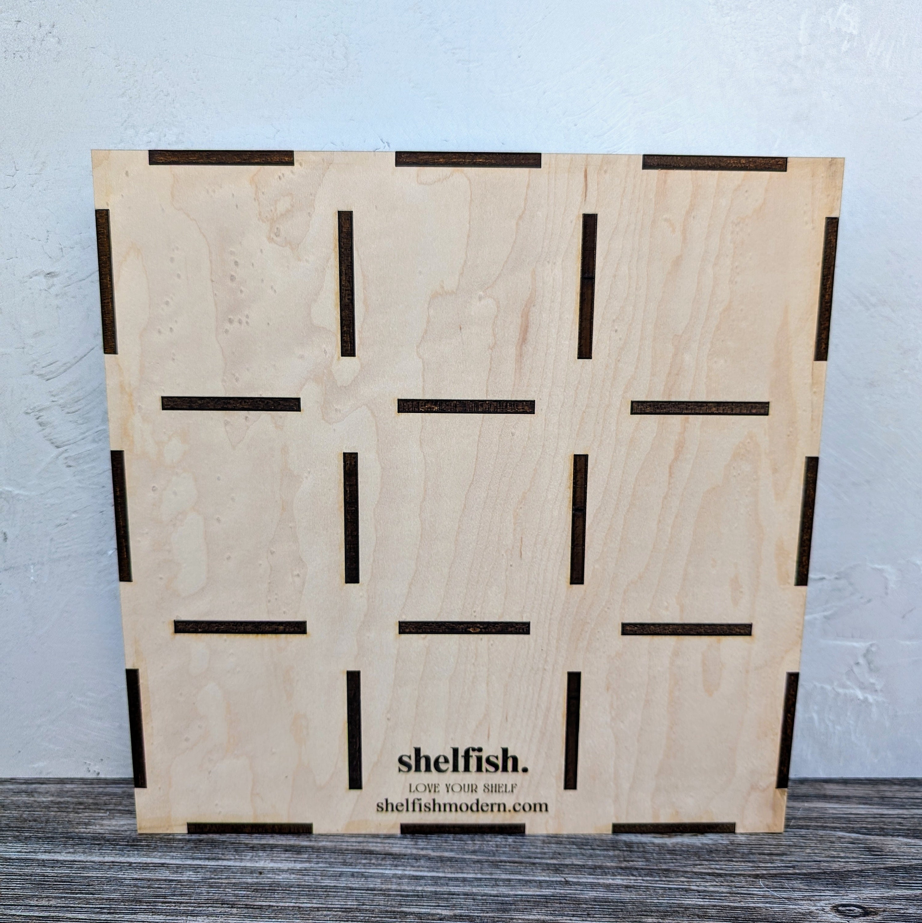 9 Compartment Wooden Display Shelf - 3.25x3.25 - Trinket Shelf - Curio ...