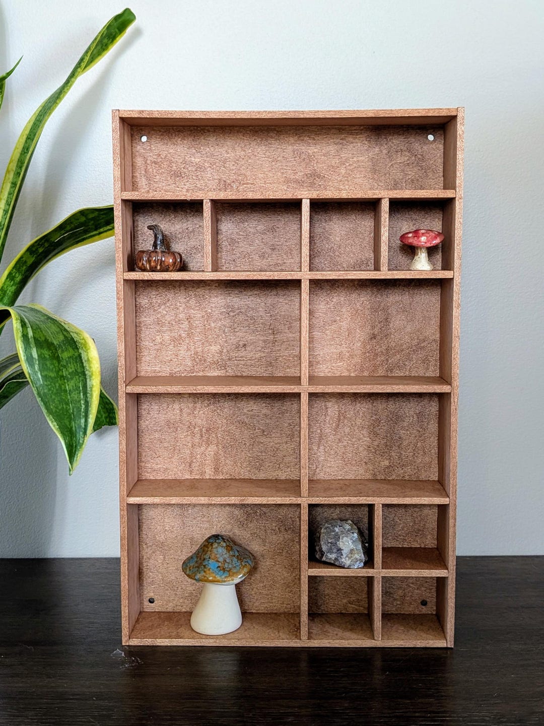 Shadow Box Wooden Display Shelf - Wall Cubby Shelf - Multiple ...