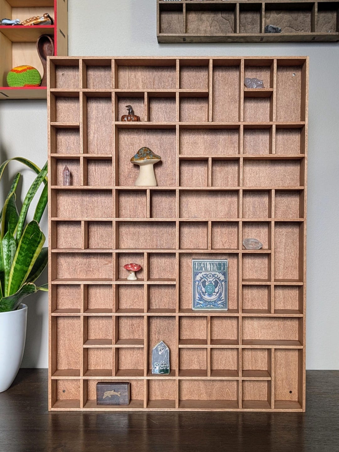Shadow Box Wooden Display Shelf - Wall Cubby Shelf - Multiple ...