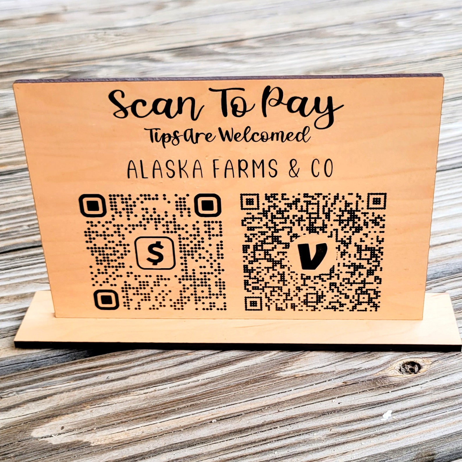 Custom Scan to Pay Checkout Sign Multi QR Code Stand QR Code - Etsy