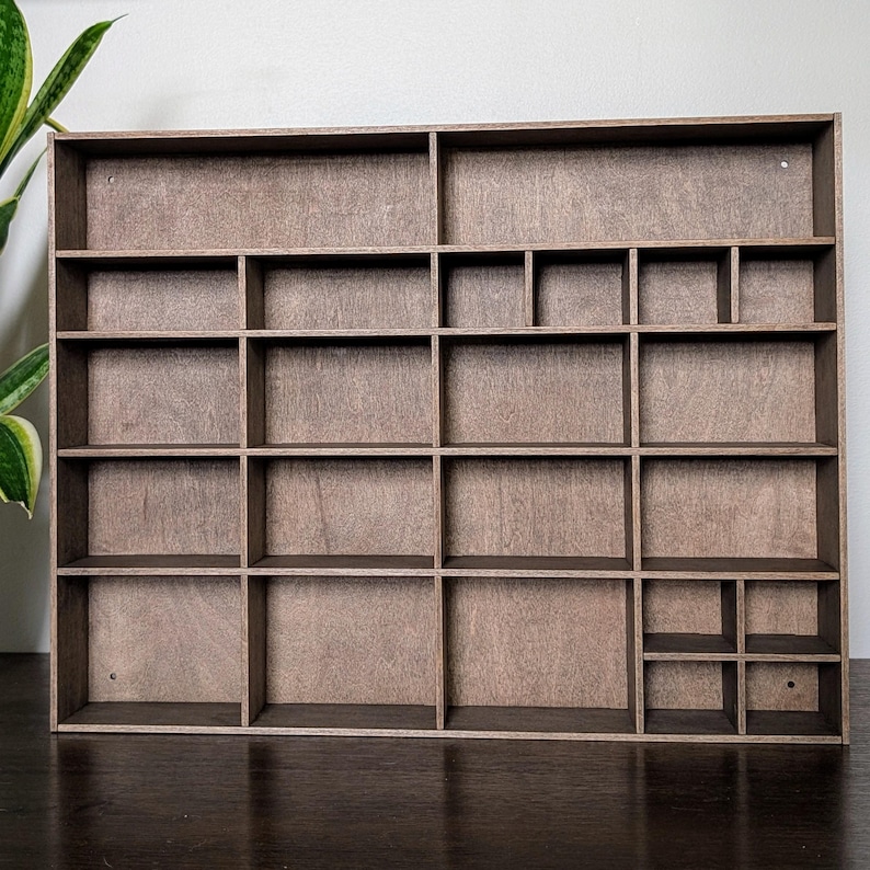 Shadow Box Wooden Display Shelf - Wall Cubby Shelf - Multiple ...