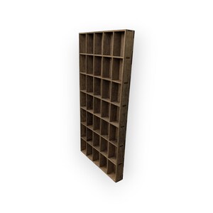 35 Compartment Wooden Display Shelf - 3.5x2.5 - Trinket Shelf - Curio ...