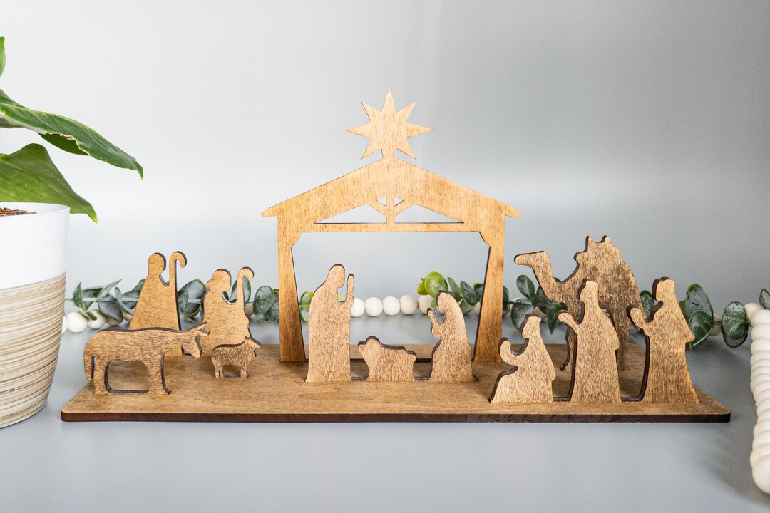Minimalist Nativity Scene - Minimalist Christmas Decor - Manger ...