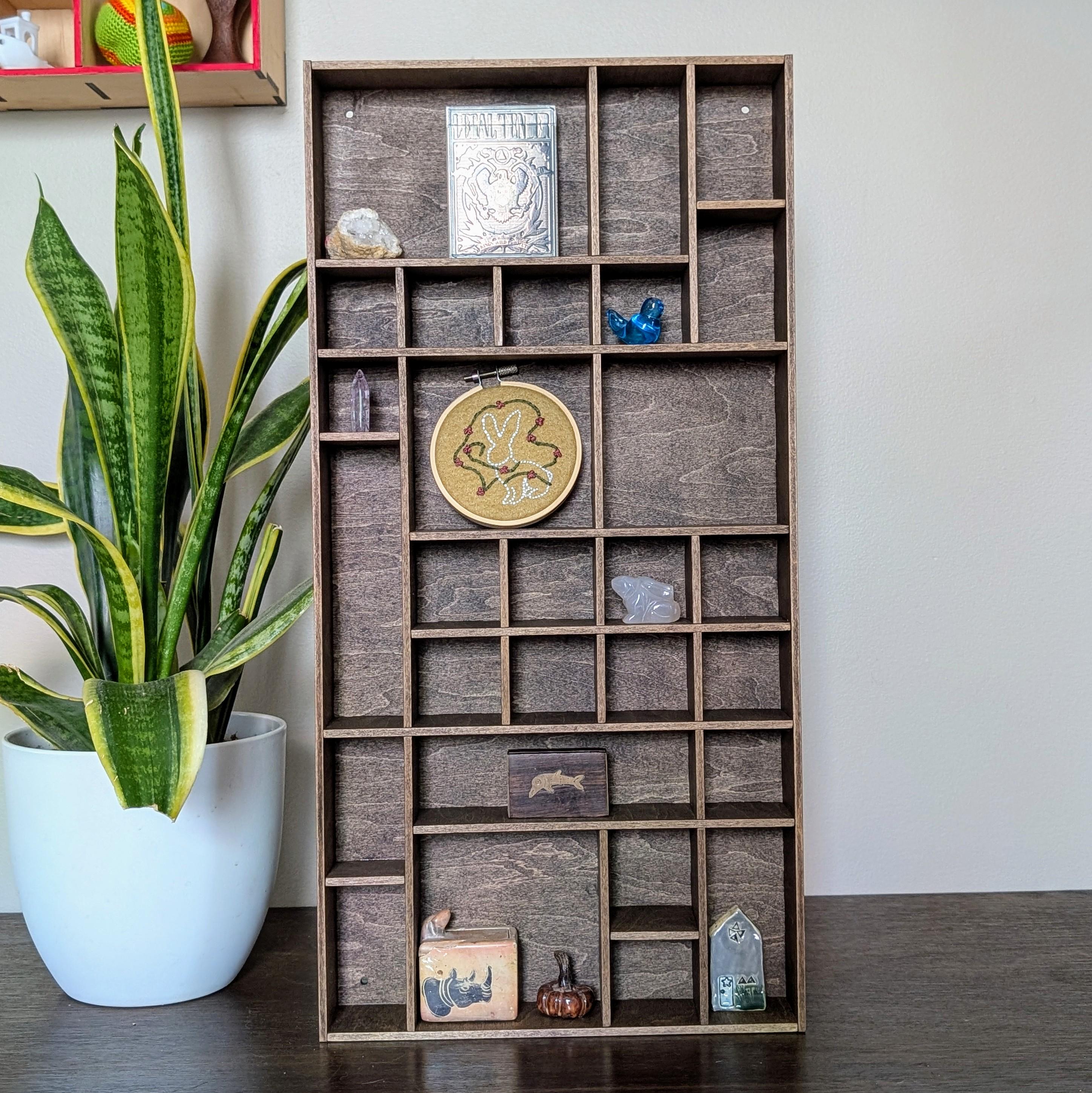 Shadow Box Wooden Display Shelf - Wall Cubby Shelf - Multiple ...