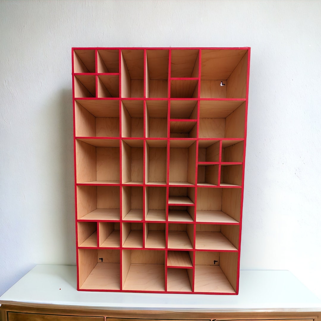 Shadow Box Wooden Display Shelf - Wall Cubby Shelf - Multiple ...