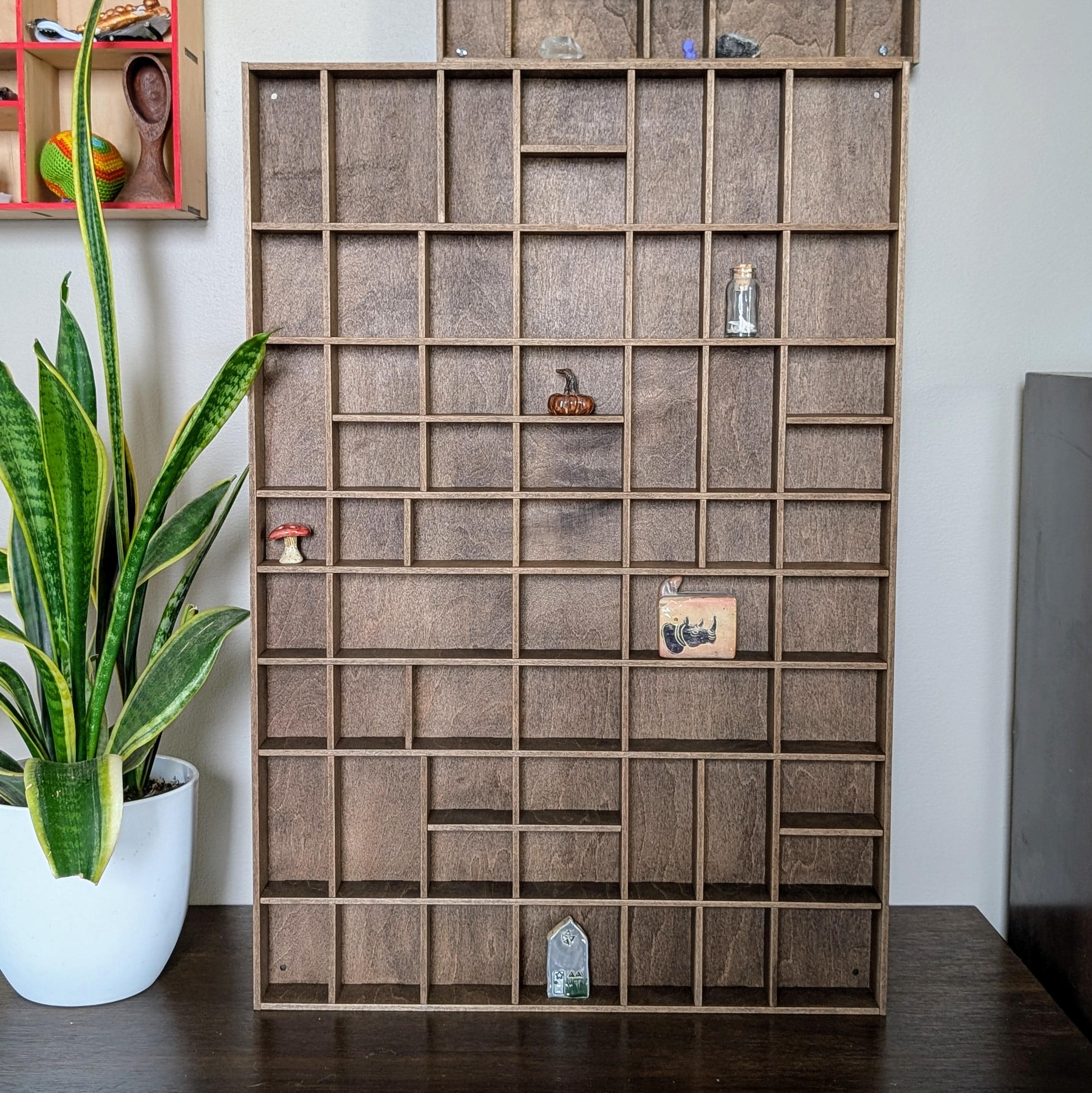 Shadow Box Wooden Display Shelf - Wall Cubby Shelf - Multiple ...
