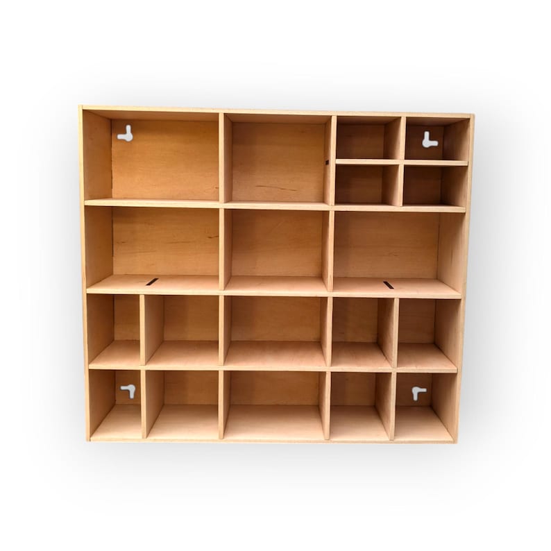 Shadow Box Wooden Display Shelf - Wall Cubby Shelf - Multiple ...