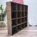 16 Compartment Wooden Display Shelf Trinket Shelfcurio Cabinet Knick ...