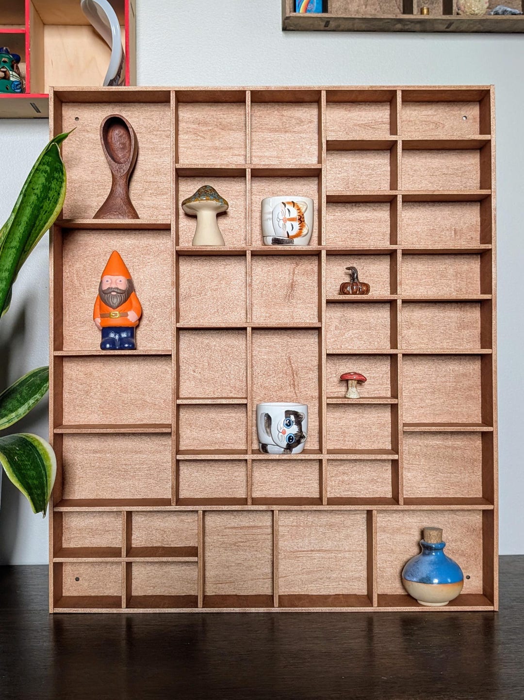 Shadow Box Wooden Display Shelf - Wall Cubby Shelf - Multiple ...