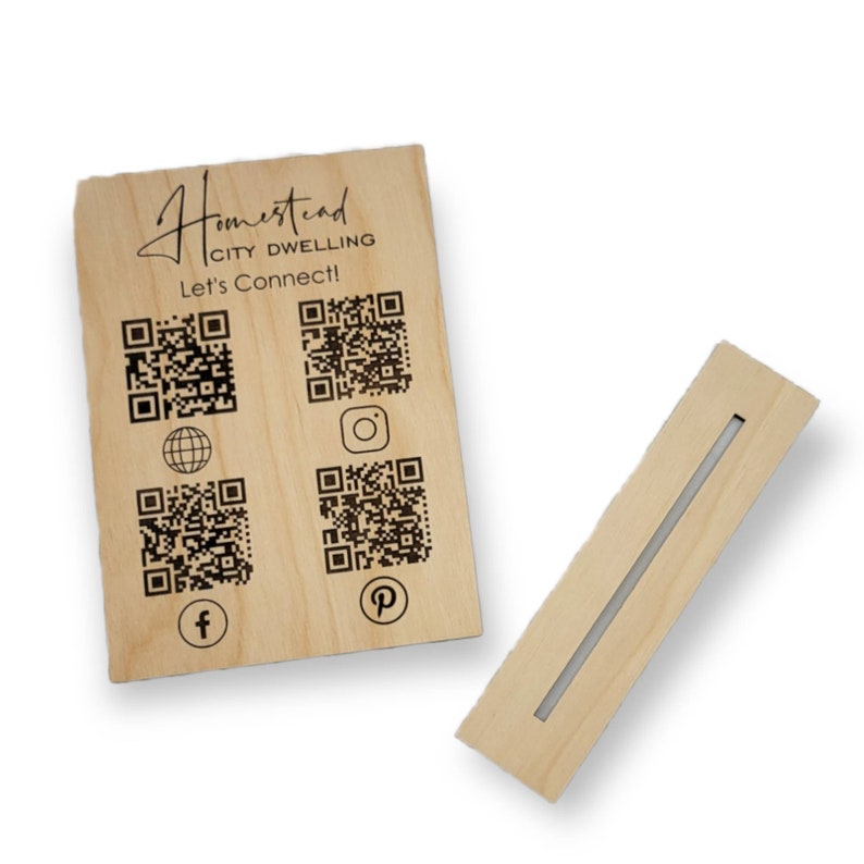 Custom Multi QR Code Stand QR Code Checkout Sign Scan Here - Etsy