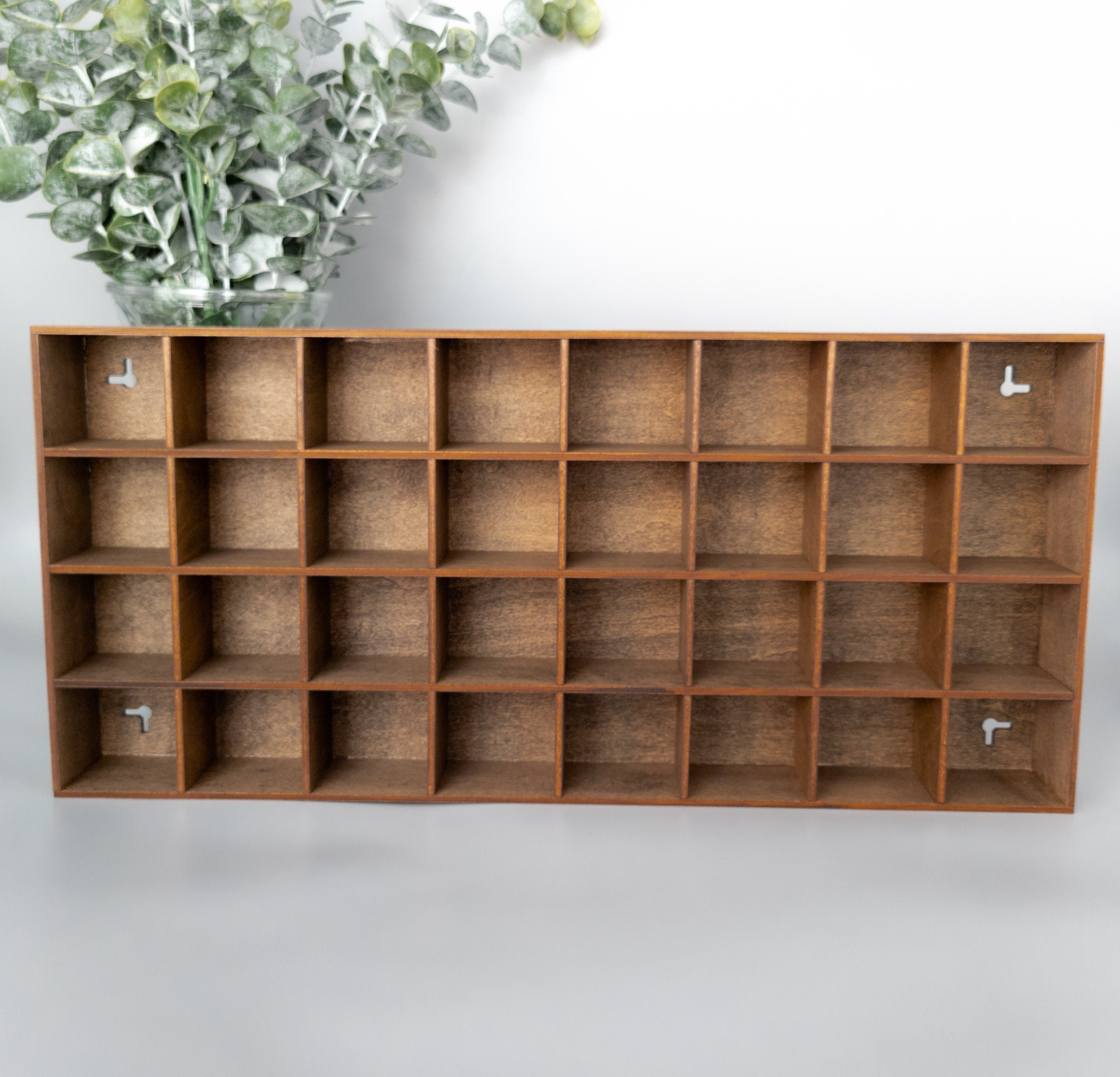 32 Compartment Wooden Display Shelf Trinket Shelf Curio - Etsy