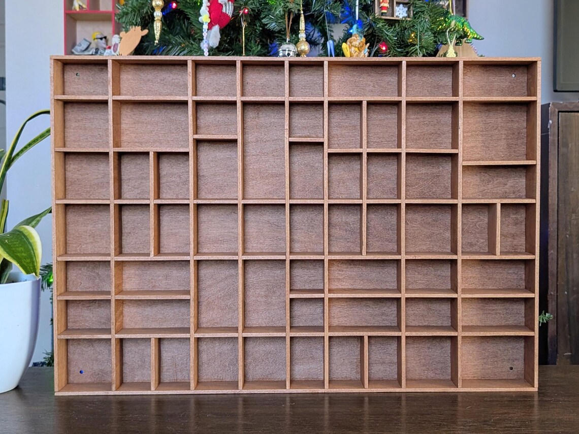 Shadow Box Wooden Display Shelf - Wall Cubby Shelf - Multiple ...