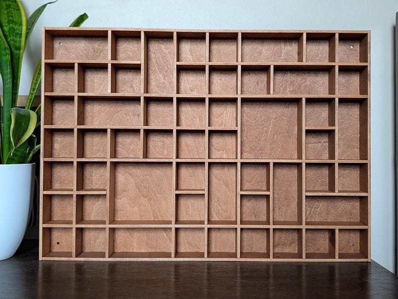 Shadow Box Wooden Display Shelf - Wall Cubby Shelf - Multiple ...