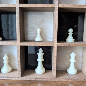 Wall Mounted Chess Board Shadowbox- Standing Chess - Trinket Shelf ...