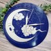 Celestial Moon Face Painted Clock Kitchen Clock Funky - Etsy