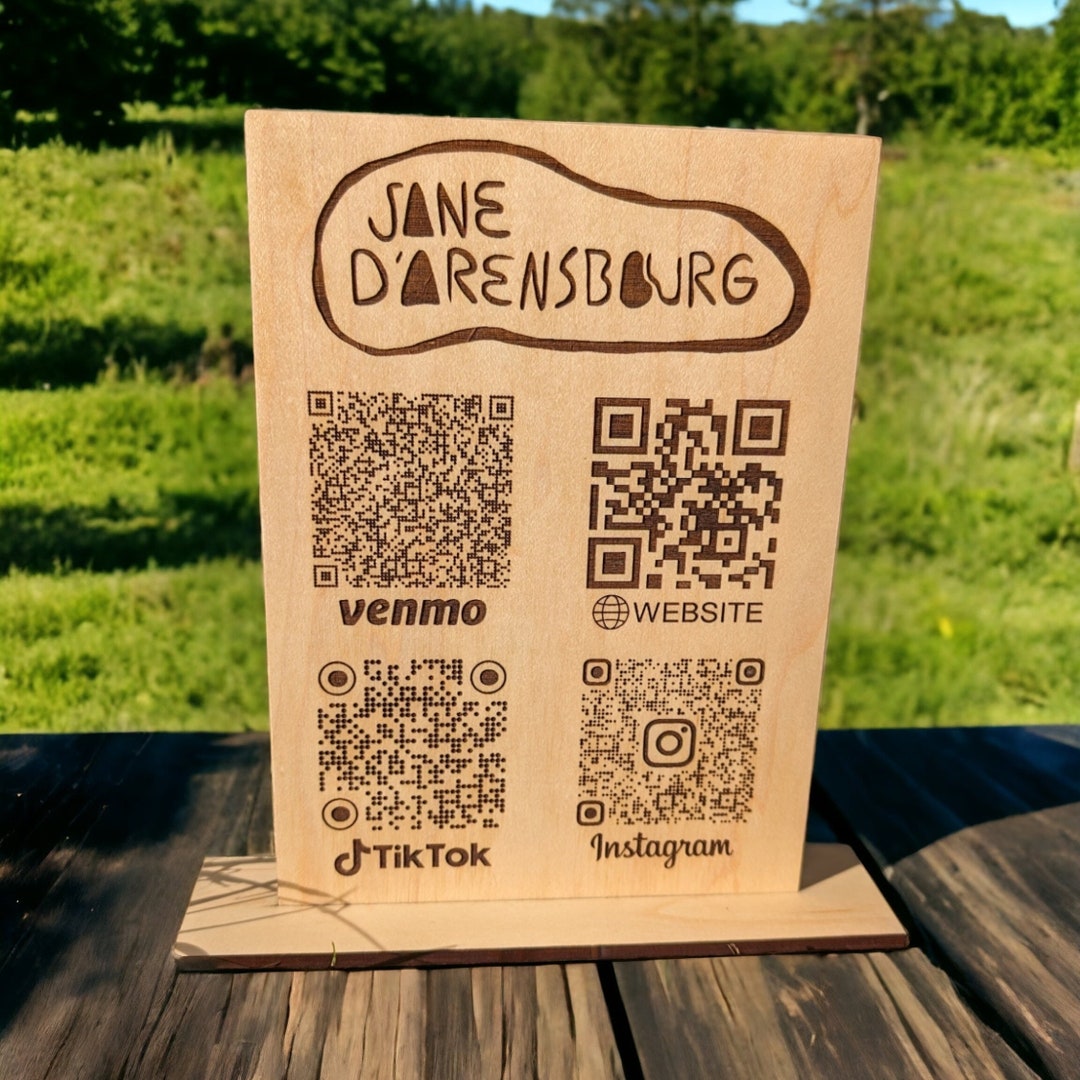 Custom Multi QR Code Stand QR Code Checkout Sign Scan Here QR Code Sign ...