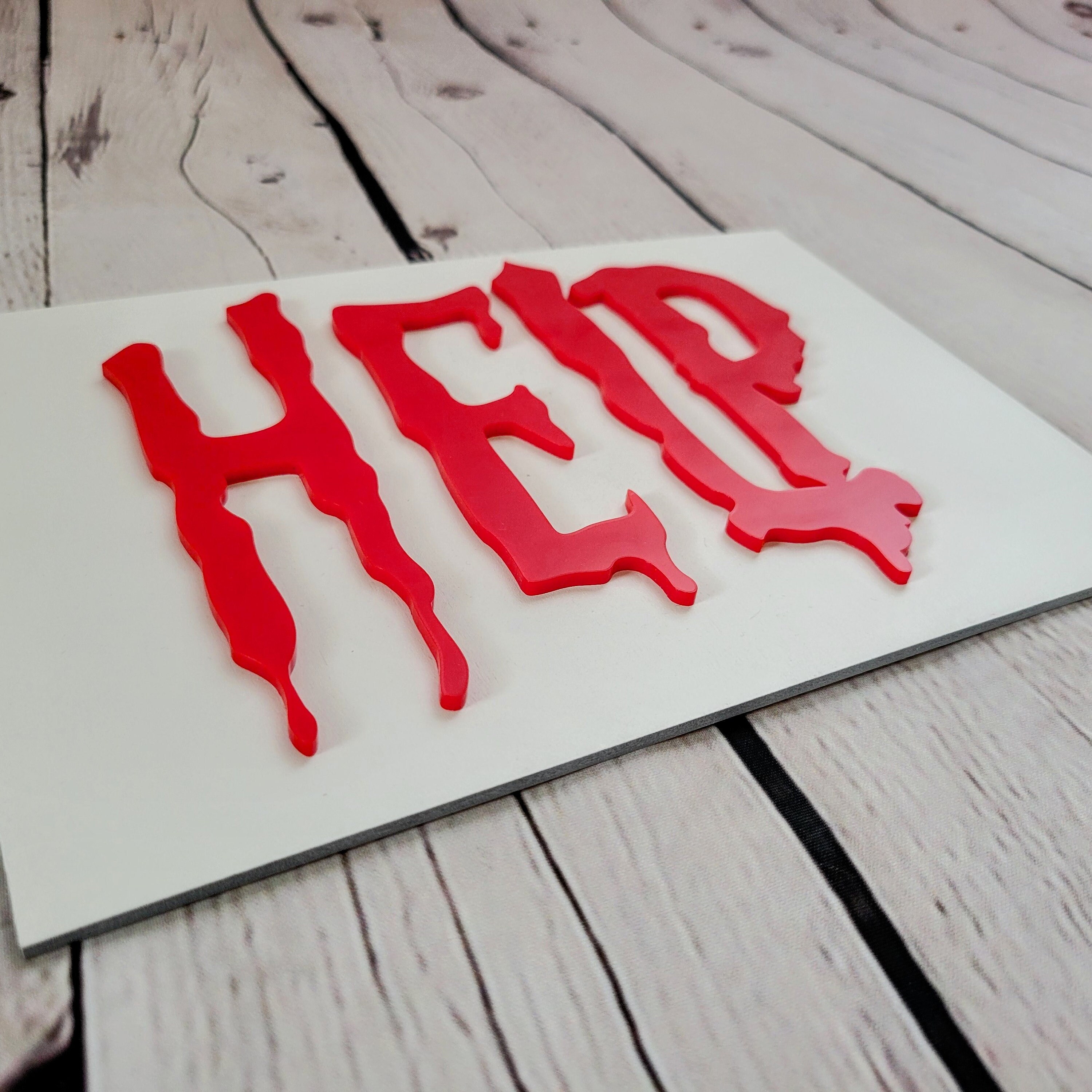 HELP Halloween Spooky Decor Halloween Sign Halloween | Etsy