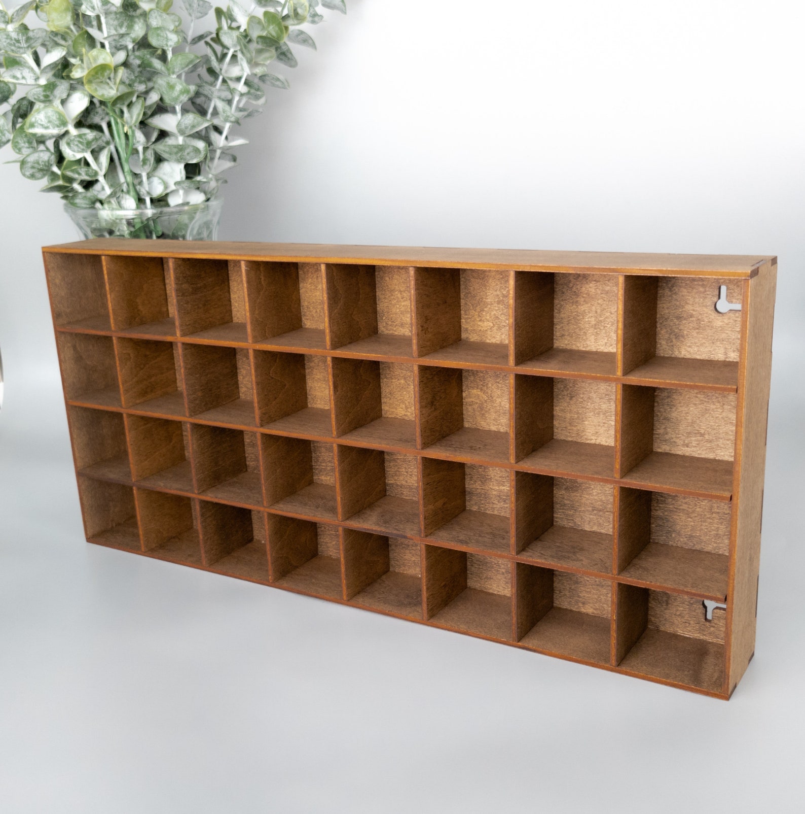 32 Compartment Wooden Display Shelf Trinket Shelf Curio - Etsy