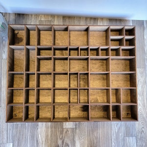 Multi Compartment Wooden Display Shelf Crystal Display Shelf - Etsy