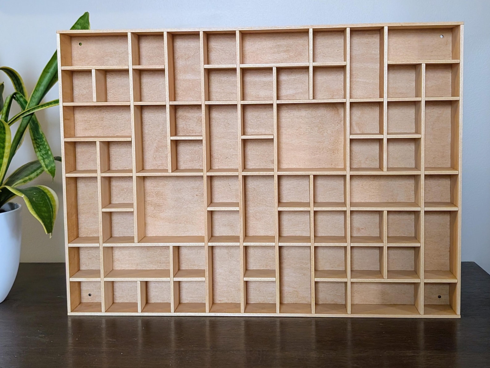 Shadow Box Wooden Display Shelf - Wall Cubby Shelf - Multiple ...