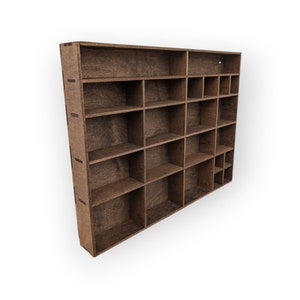 Multi Compartment Wooden Display Shelf-crystal Display Shelf- Curio ...