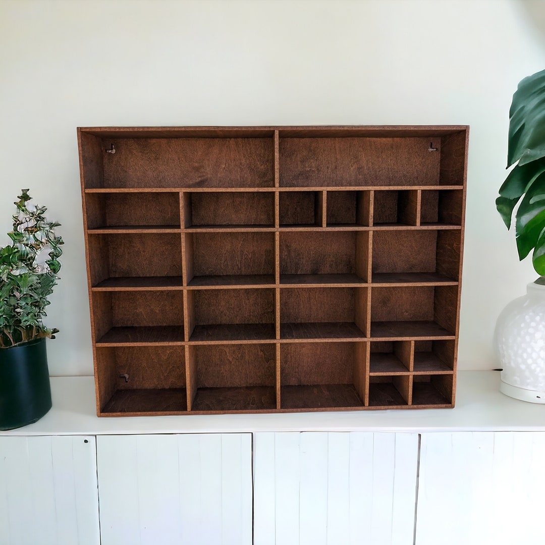 Multi Compartment Wooden Display Shelf Crystal Display Shelf Curio ...