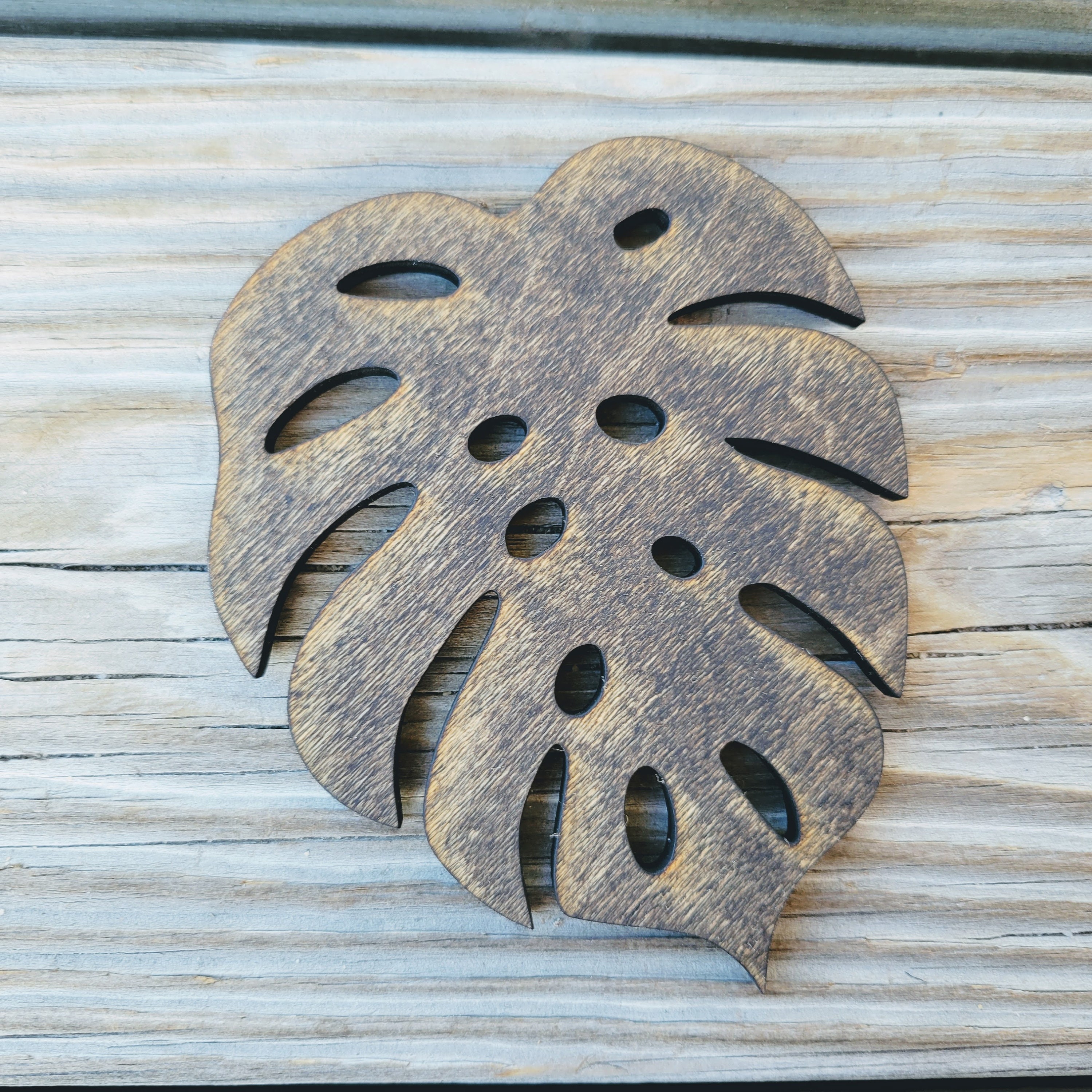 Monstera Leaf Coasters Wooden Leaf Coasters Maple Leaf | Etsy