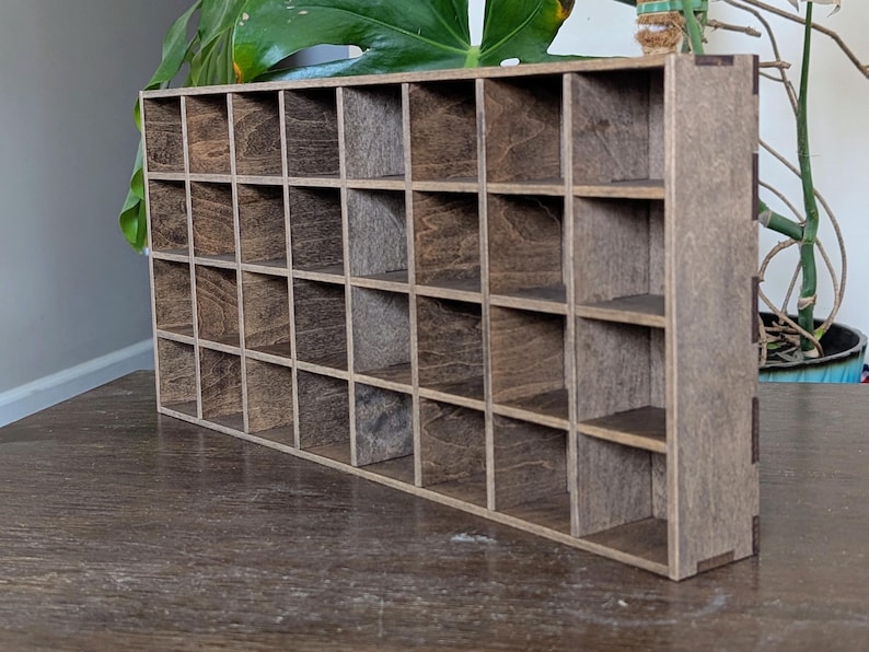 32 Compartment Wooden Display Shelf - 2x2.2 - Trinket Shelf - Curio ...