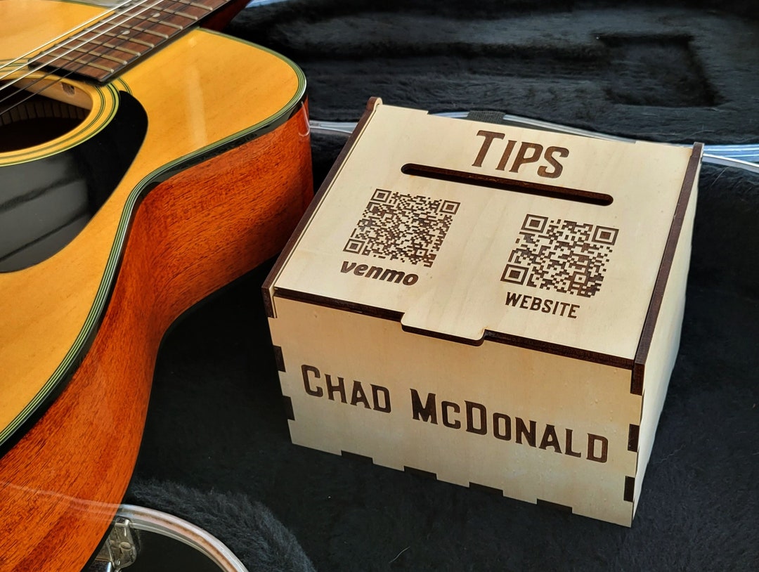 QR Code Tip Box Busking Box Musician Tip Box Gig Box - Etsy