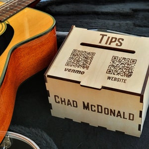 QR Code Tip Box - Busking Box - Musician Tip Box - Gig Box - QR Code ...