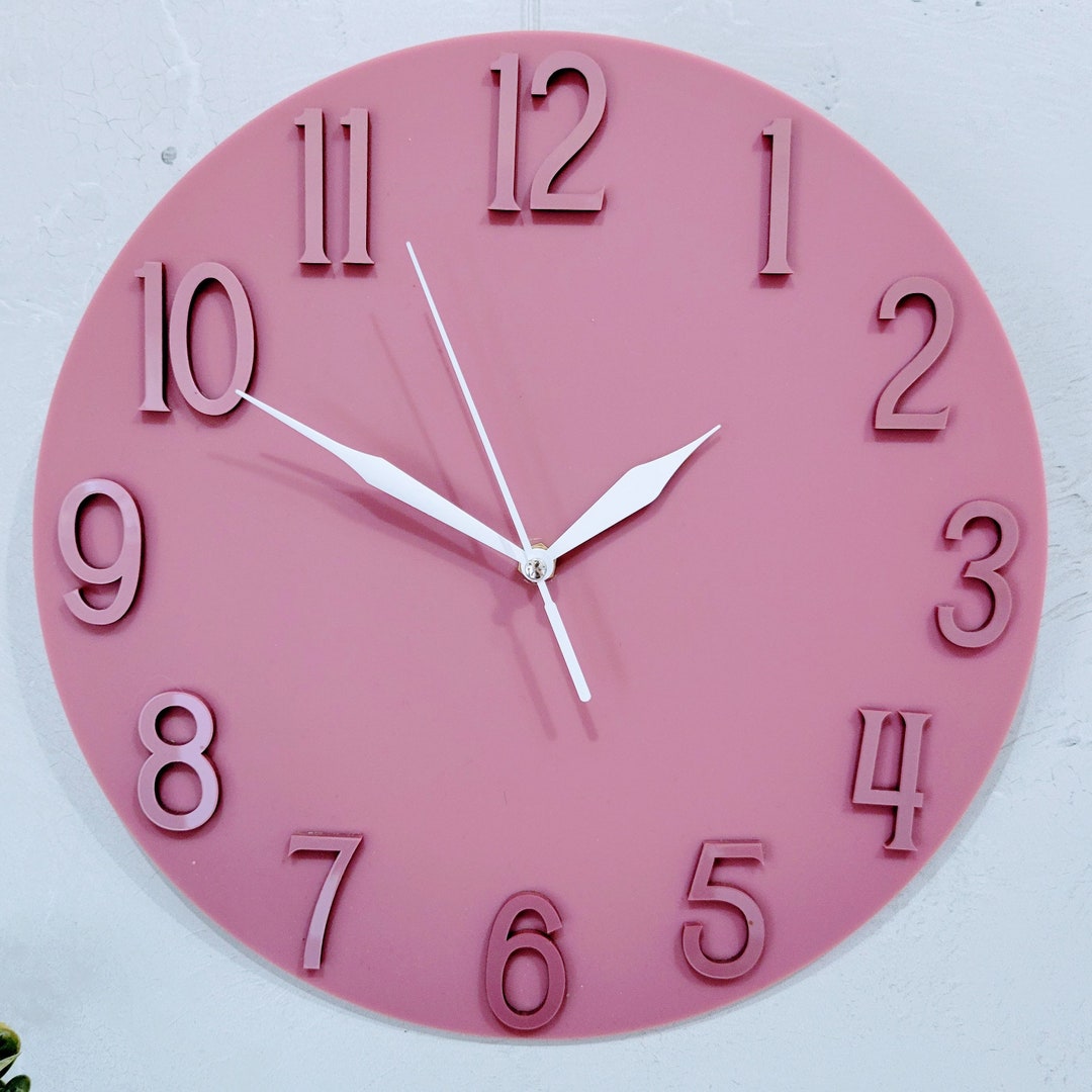 Modern Retro Vintage Pastel Wall Clock Funky Wall Clock Retro Clock ...