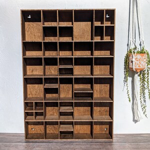 Multi Compartment Wooden Display Shelf-crystal Display Shelf -curio ...