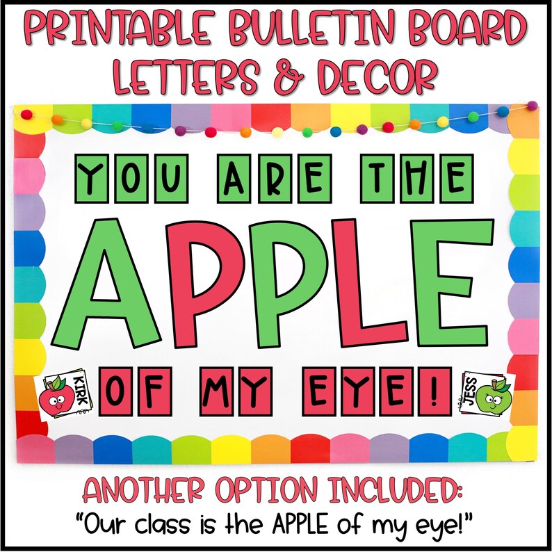 Fall Apples Bulletin Board or Door Decoration - Etsy