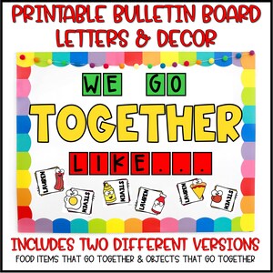 Welcome Bulletin Board or Door Decoration We Go Together - Etsy