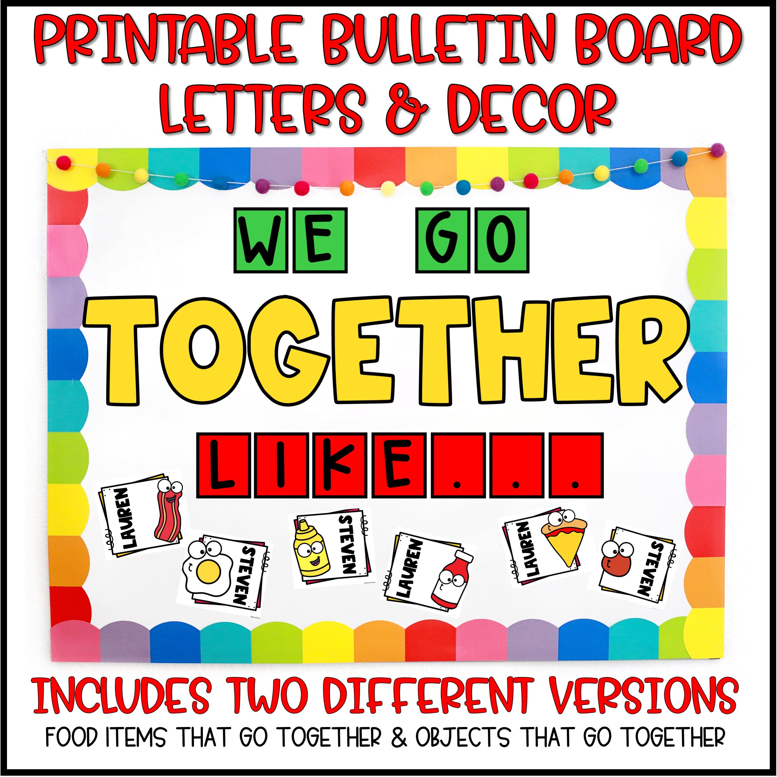 Welcome Bulletin Board or Door Decoration We Go Together - Etsy