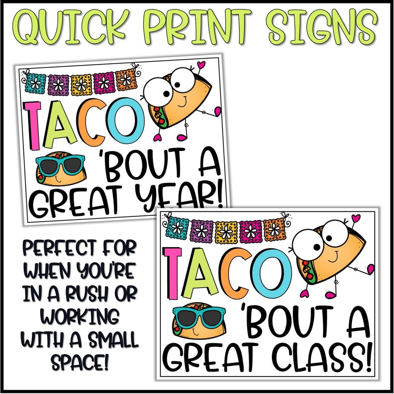 Back to School Taco Bulletin Board or Door Decoration - Etsy