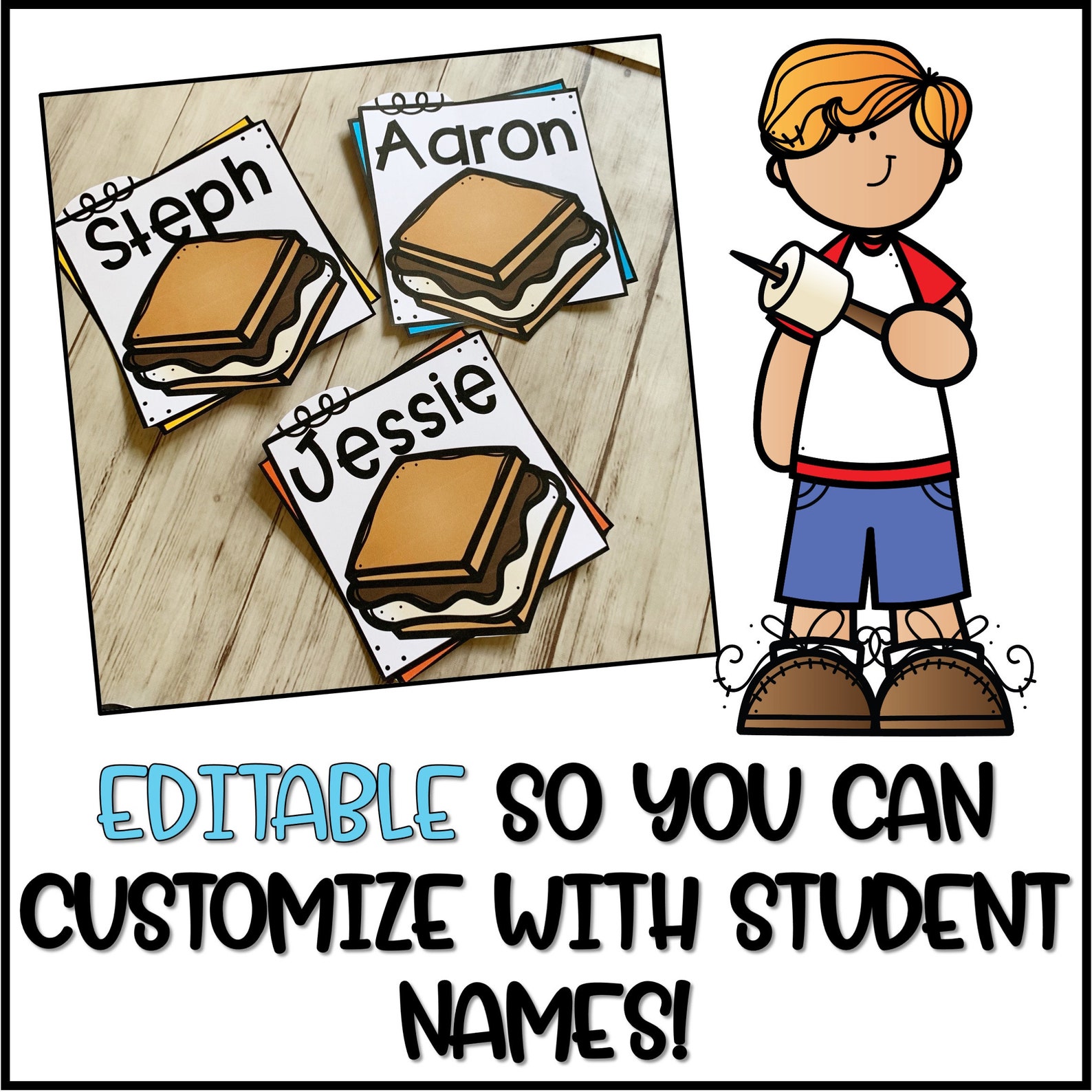 Camping S'mores Bulletin Board or Door Decoration - Etsy