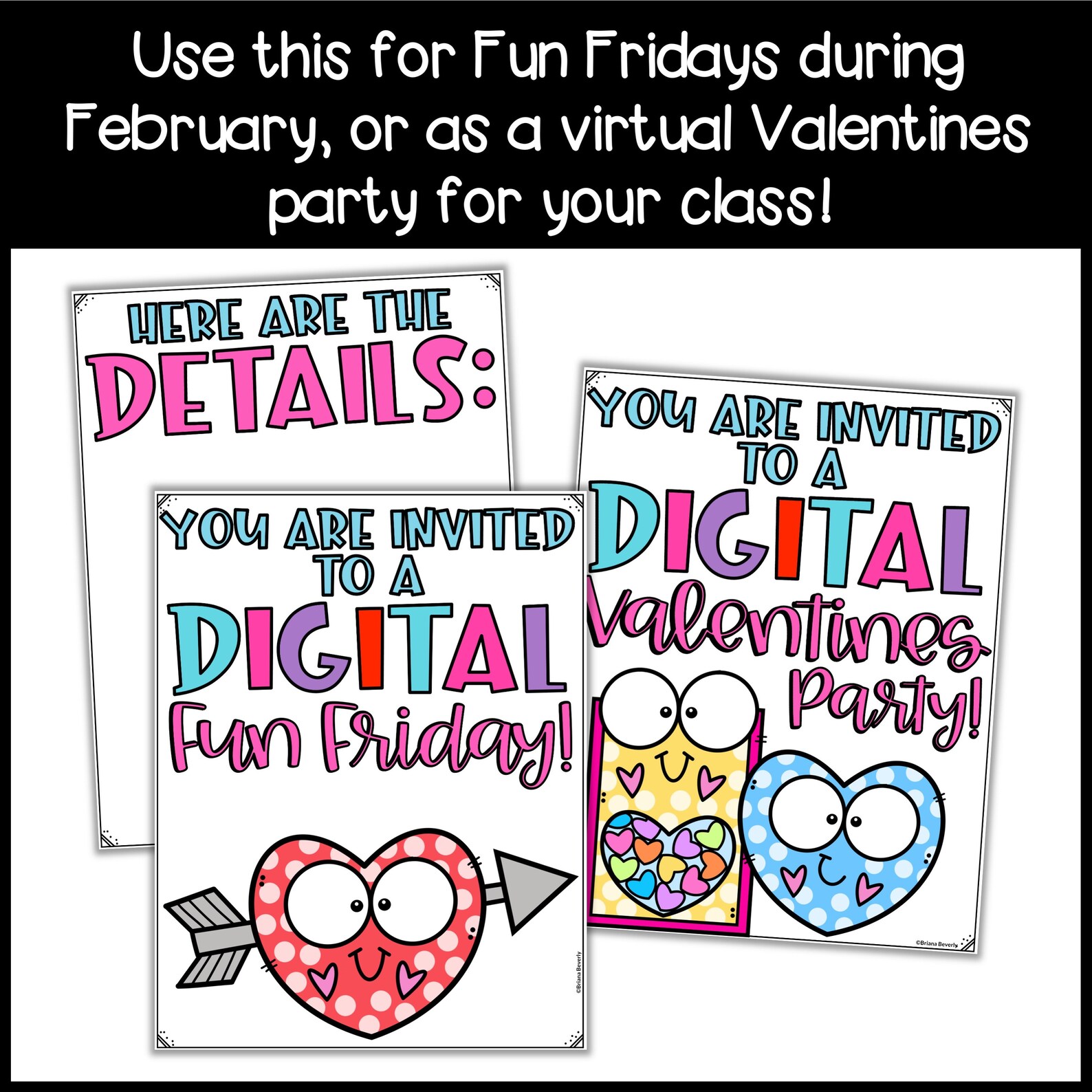 Digital Valentines Day Games for Kids Virtual Valentines | Etsy