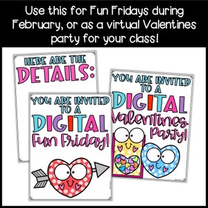 Digital Valentines Day Games for Kids Virtual Valentines - Etsy