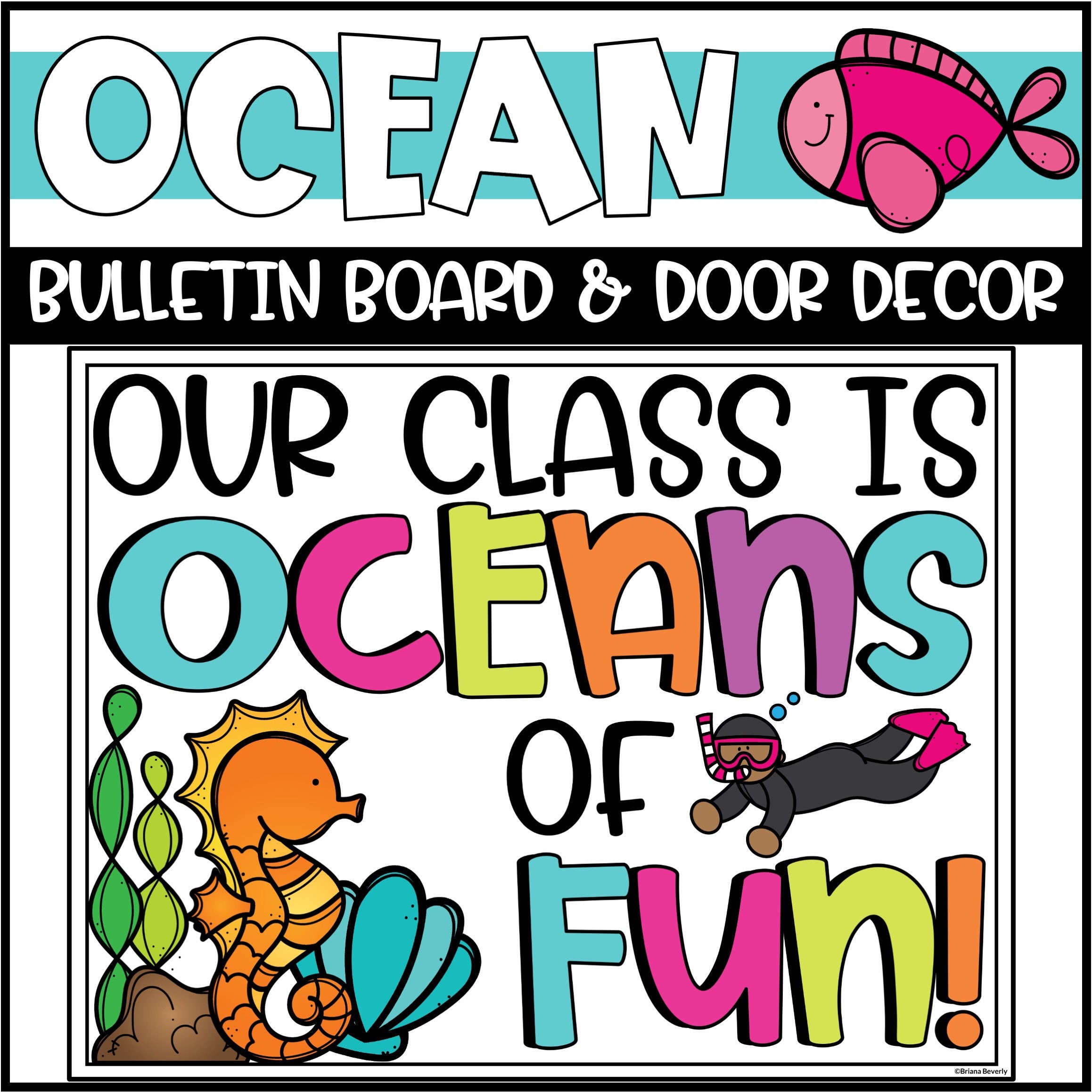 Ocean Themed Classroom Bulletin Board