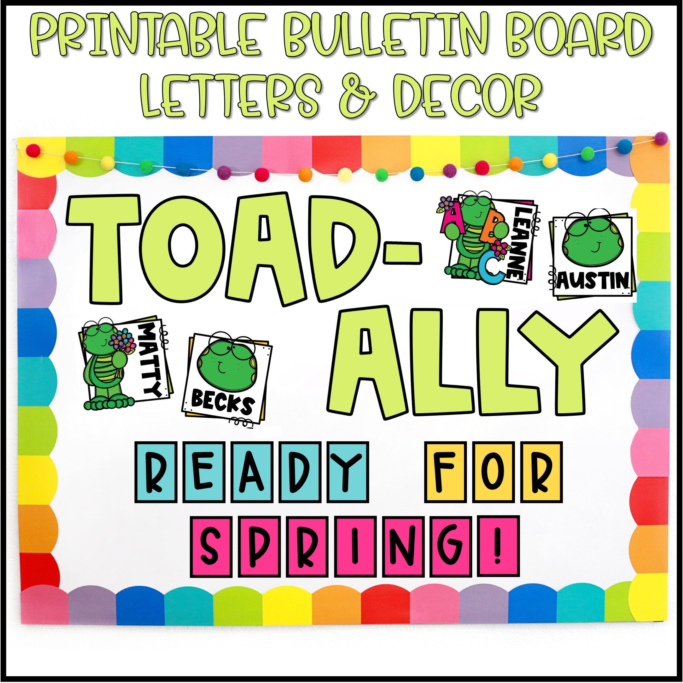 Spring Toad Bulletin Board or Door Decoration - Etsy