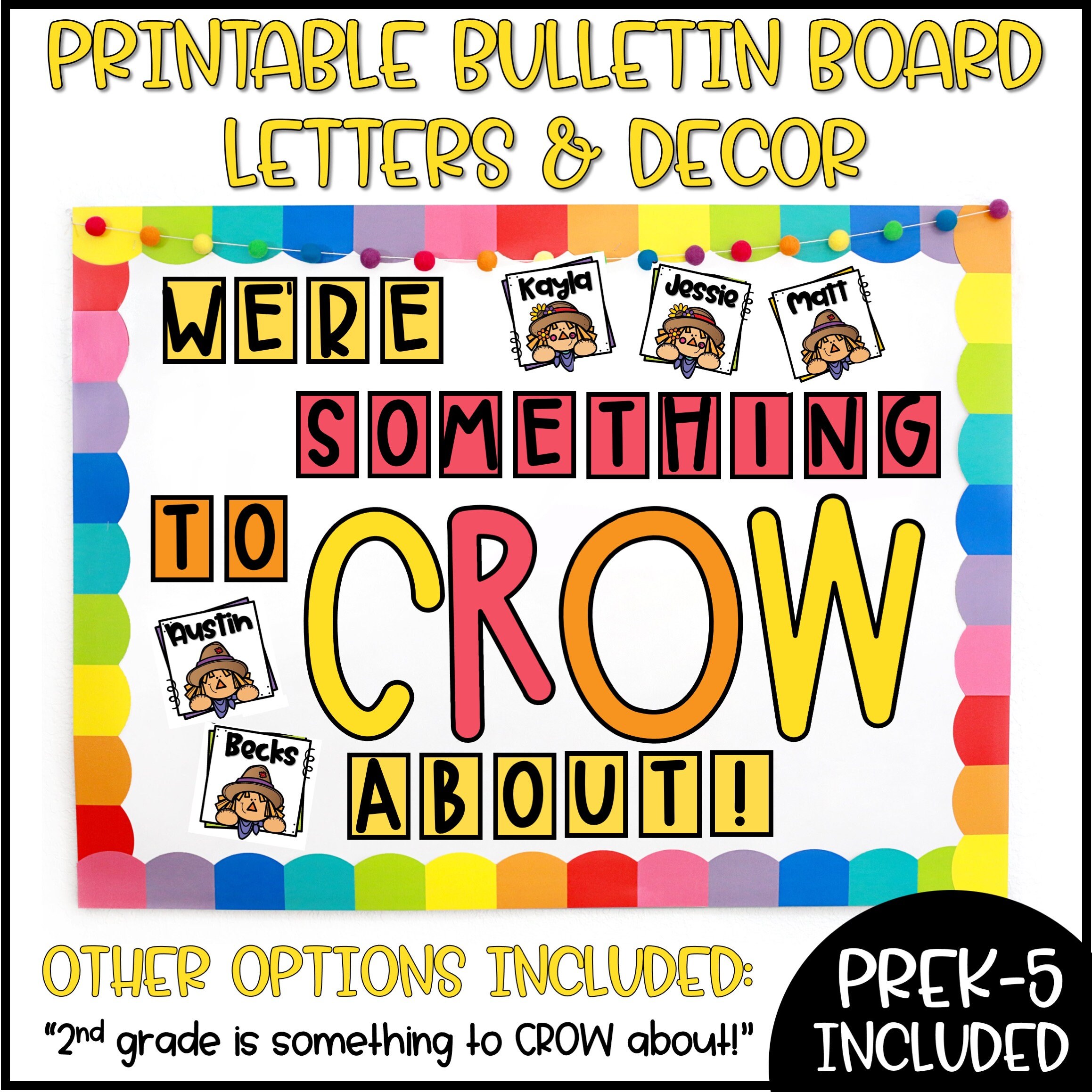 Fall Scarecrow Bulletin Board or Door Decoration - Etsy