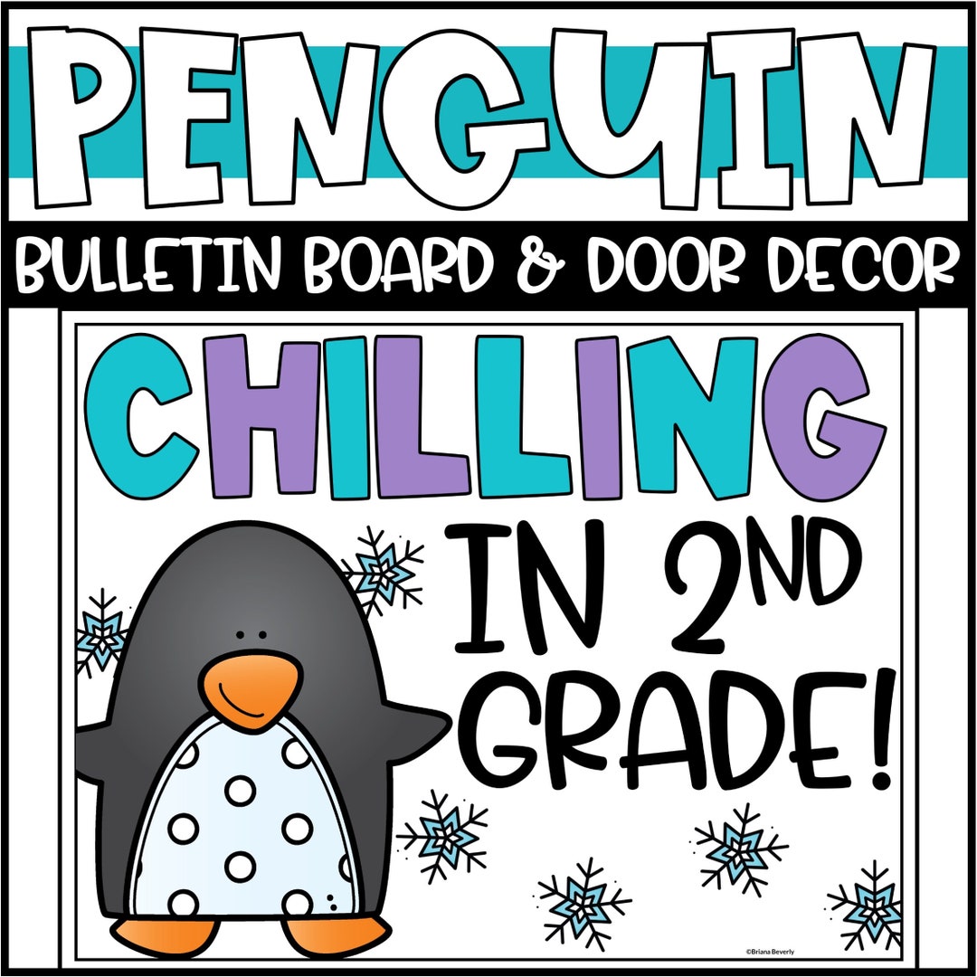 Winter Penguin Bulletin Board or Door Decoration - Etsy