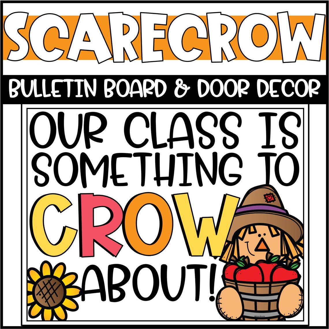 Fall Scarecrow Bulletin Board or Door Decoration - Etsy